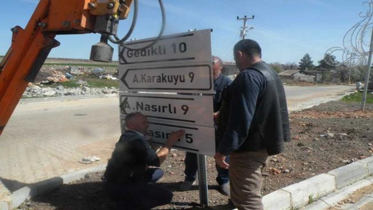 Köy Yollarındaki Yön Tabelaları Yenilendi - Adıyaman Haber - Adıyaman Haberleri - Adıyaman Son ...